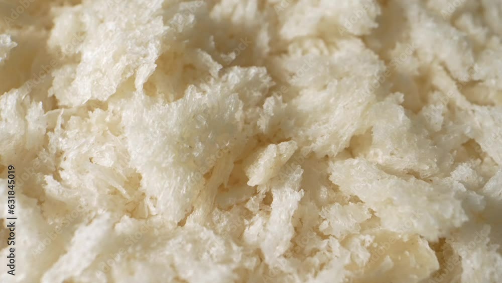 A macro video of bread crumbs showcases the mesmerizing details of ...