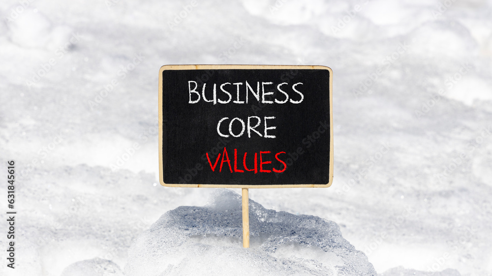 Business core values symbol. Concept words Business core values on ...