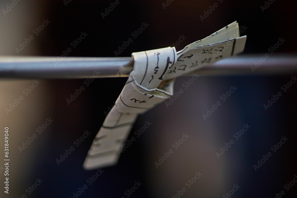 Photo & Art Print Omikuji paper fortune, tied to a tree in a Tokyo ...