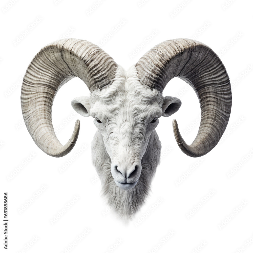 transparent backround with isolated ram horns Stock Photo | Adobe Stock