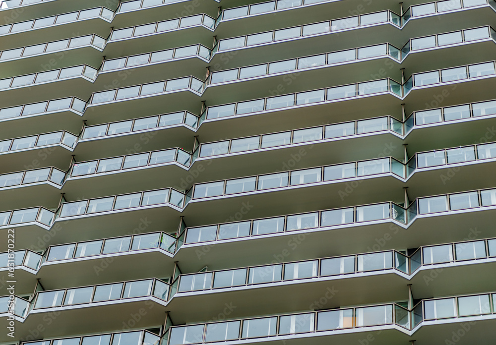 glass building balcony. architectural detail. background of ...