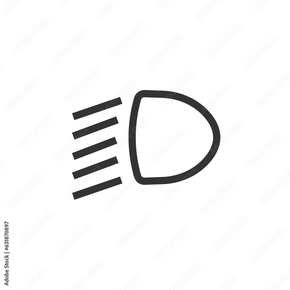 Low beam icon. Dipped beam symbol modern, simple, vector, icon for ...