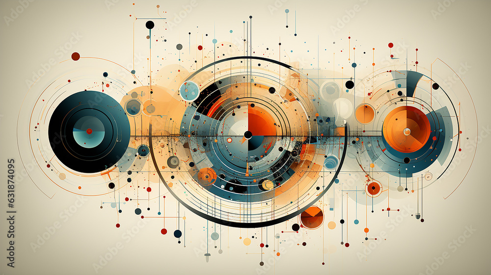 Mathematical beauty of pi through minimalist circles, a symbol of ...