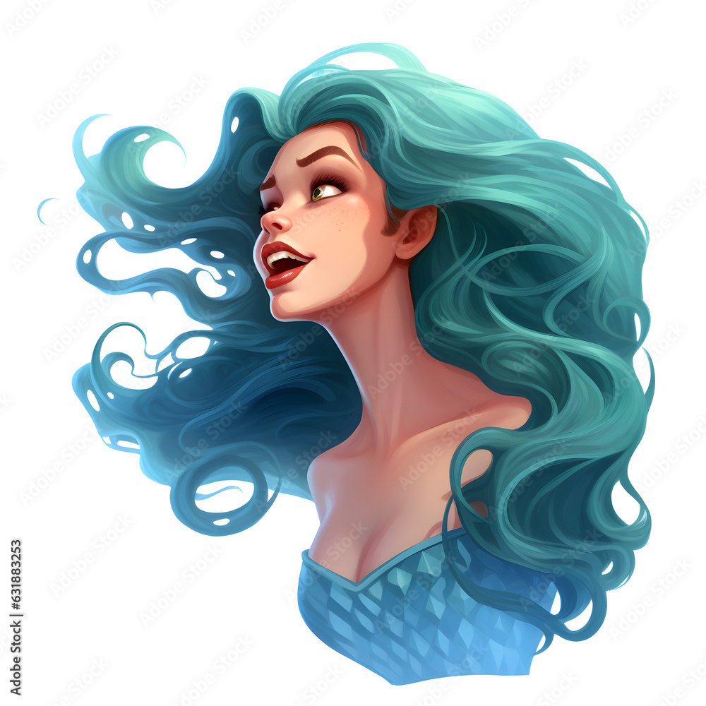 Cartoon clipart of Siren, transparent background Stock Illustration ...