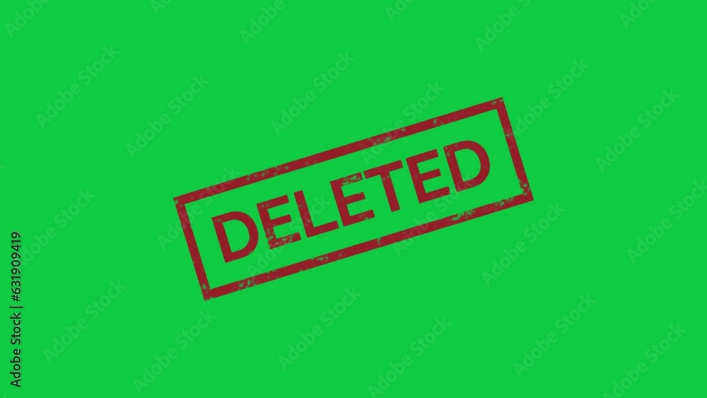 Deleted stamp Seal animation. Motion graphics,Green Screen Animation ...