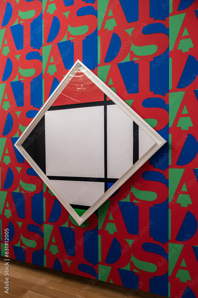 Interior of Stedelijk Museum. “General Idea” exhibition - work of ...