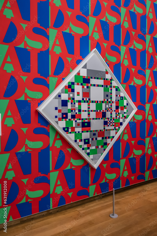 Interior of Stedelijk Museum. “General Idea” exhibition - work of ...