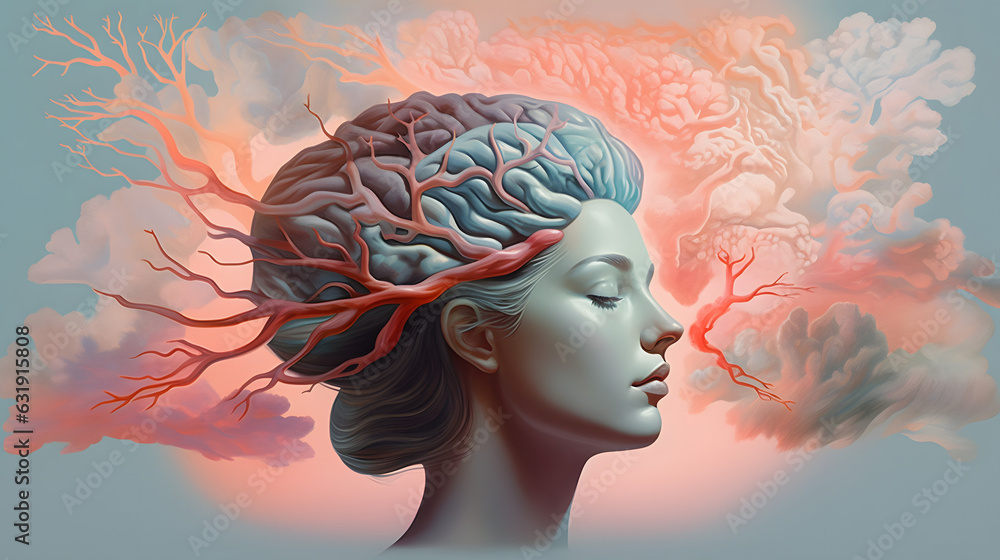 overthinking, salud mental, cerebro pensando Stock Photo | Adobe Stock