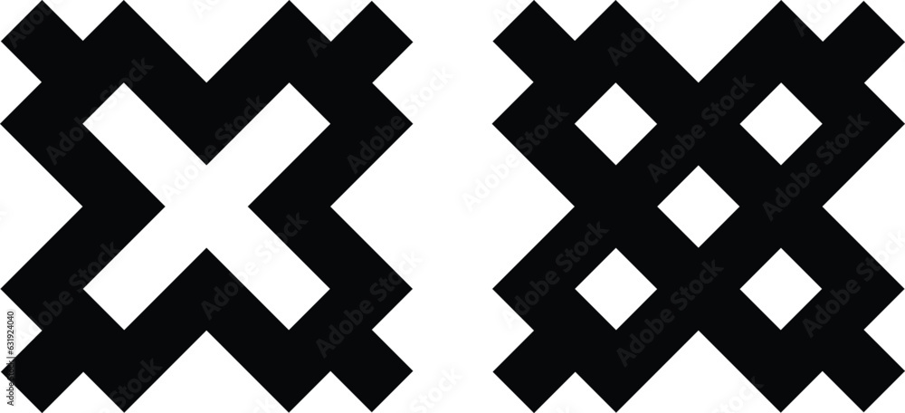 Aban adinkra symbol. Ghana decorative design. African pattern symbol ...