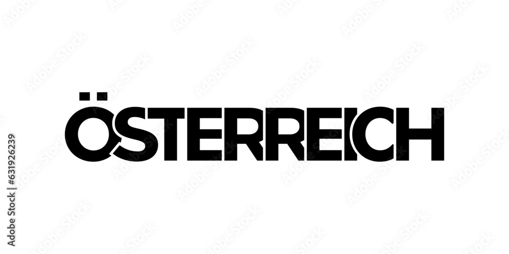 Austria emblem. The design features a geometric style, vector ...