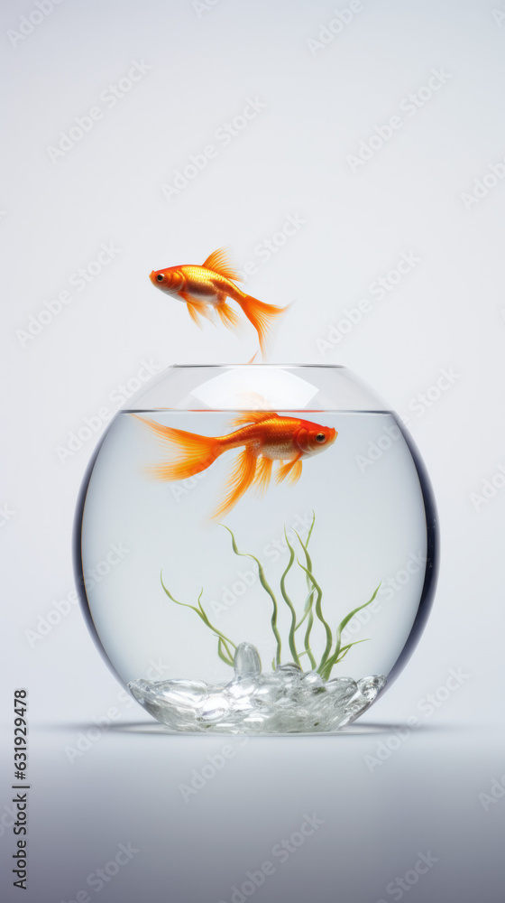 Goldfish in round aquarium - Goldfish - Goldfish - Aquarium - freedom ...