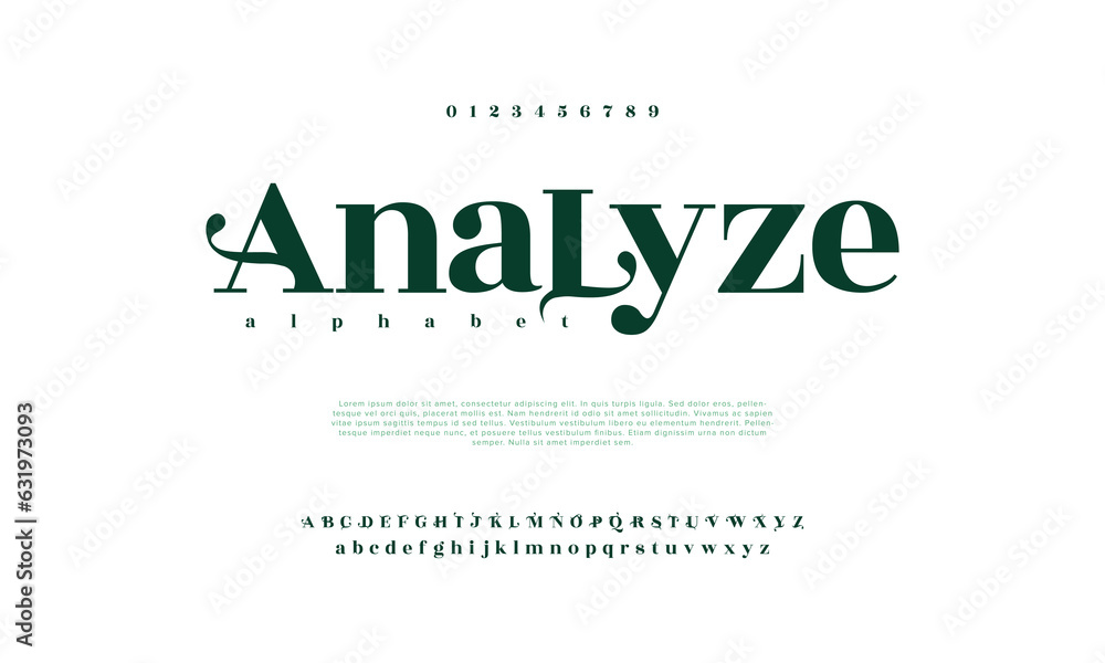 Analyze premium luxury elegant alphabet letters and numbers. Elegant ...