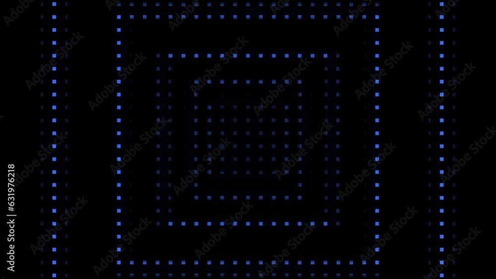 Digital blue square motion graphics abstract technology background with ...