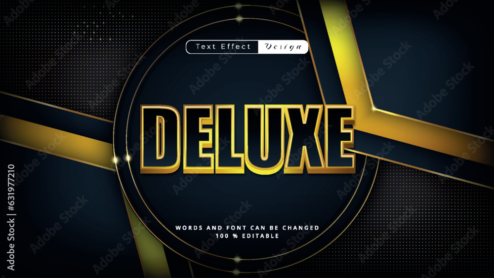 Editable gold text effect with Modern abstract black gold paper ...