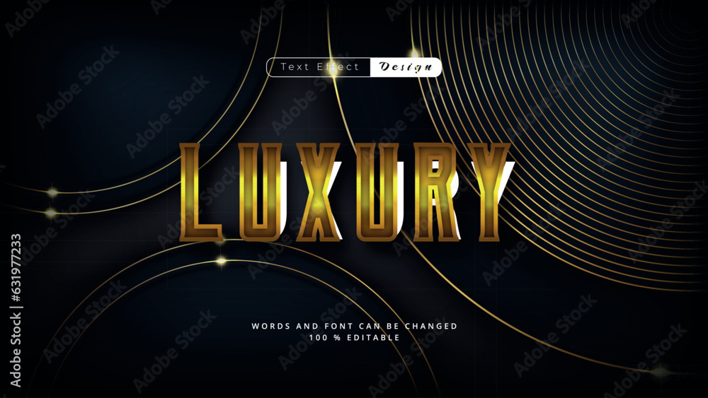 Editable gold text effect with Modern abstract black gold paper ...