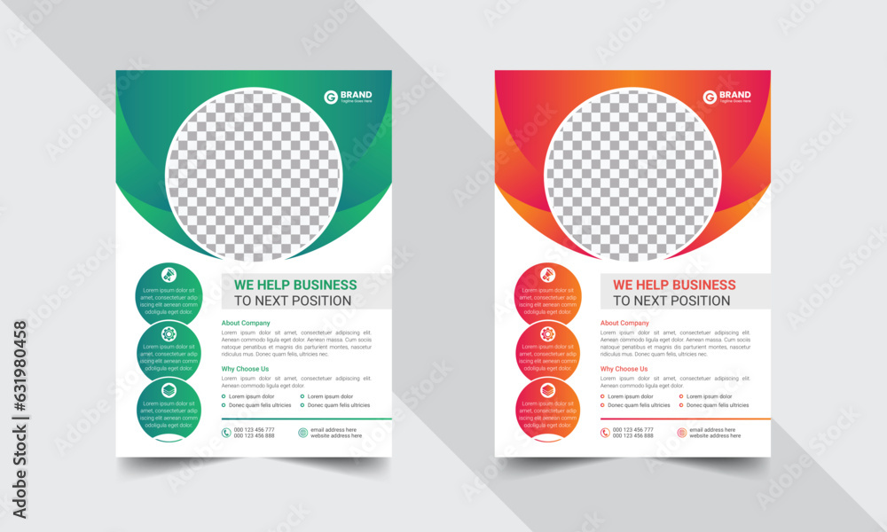 Corporate business flyer vector design template. Design template ...