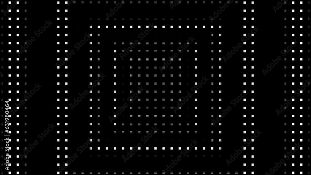 Black and white square motion graphics abstract dynamic background with ...