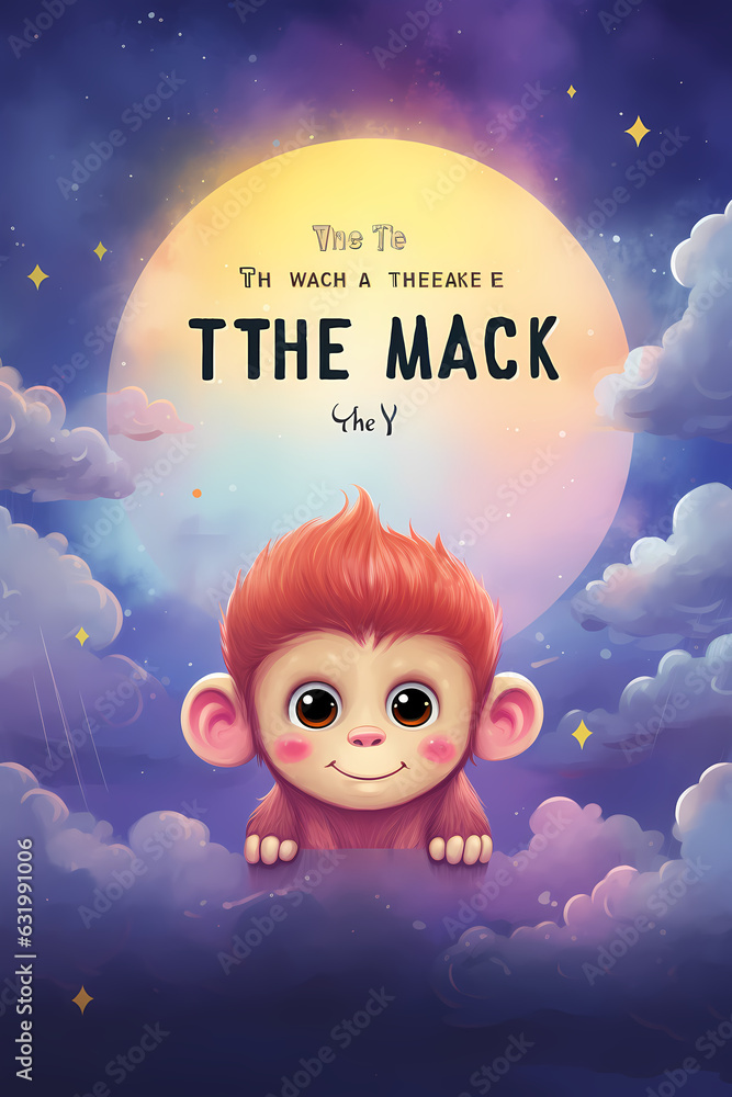 storybook cover ideas for kids with a picture of a cute little monkey ...