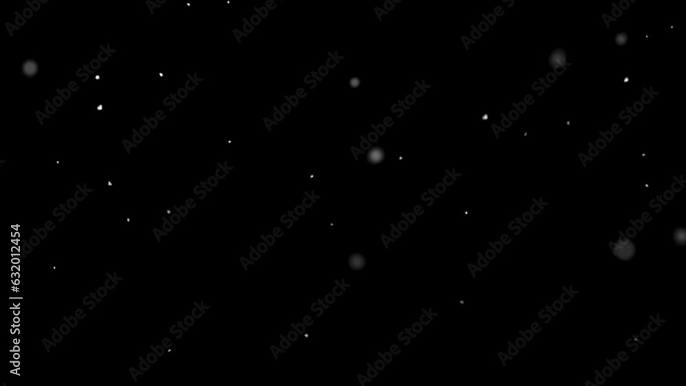 Video Stock snowfall overlay, black background - winter, slowly falling ...