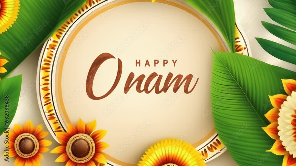 Happy Onam Animation. Great for Happy Onam Celebrations, lettering with ...