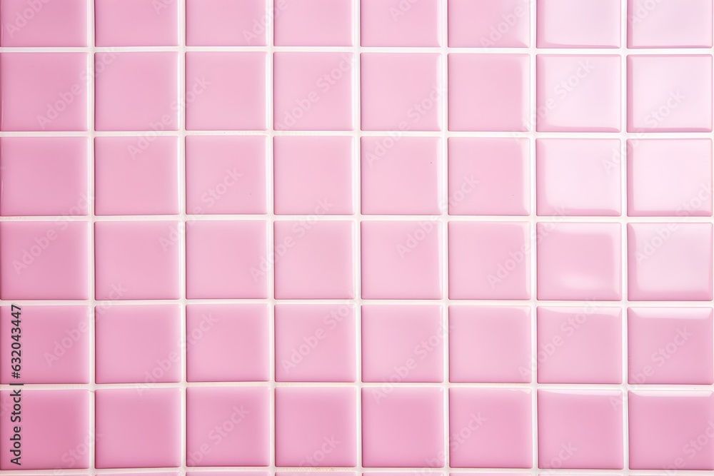 Pink tile wall chequered background bathroom floor texture. Ceramic ...
