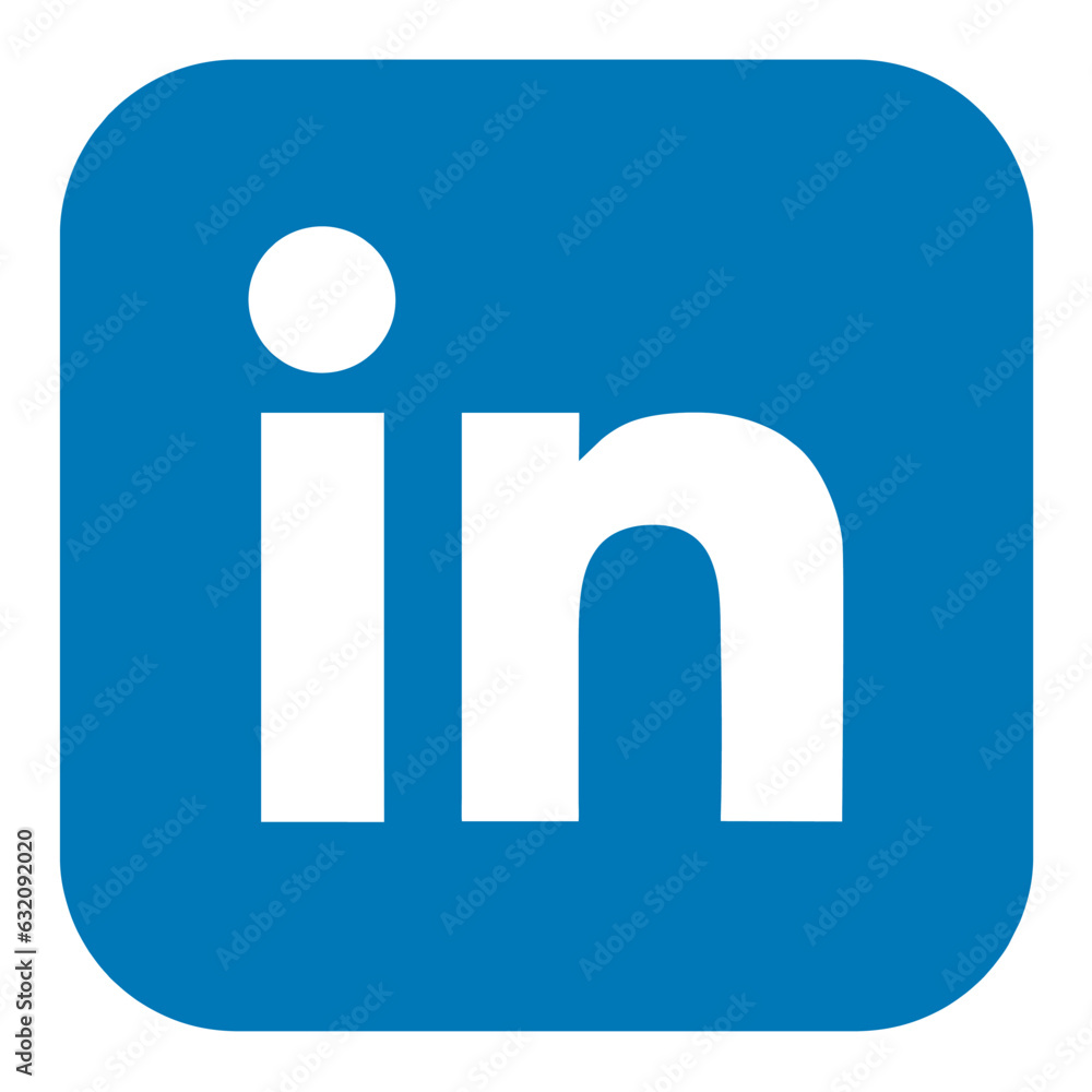 Vetor de High resolution blue color LinkedIn icon. transparent png ...