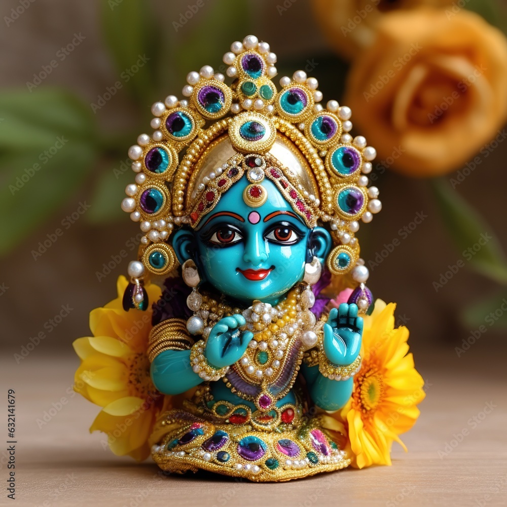 Happy Krishna Janmashtami, laddu gopal, Generative ai. Stock ...