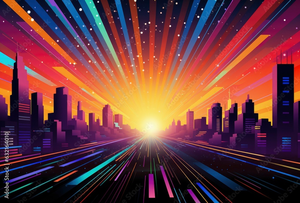 Abstract Backgrounds 80's retro Vector virtual reality smart city vr ...