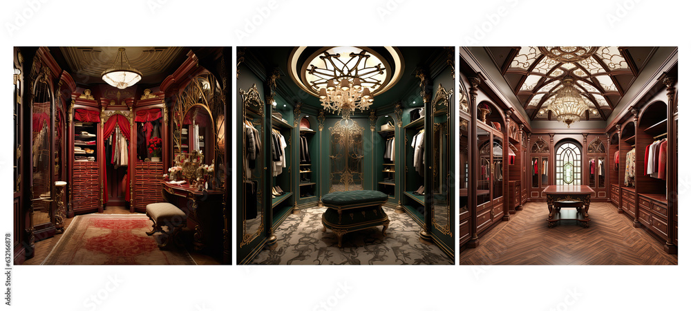 classic victorian walk in closet interior design Stock Photo | Adobe Stock