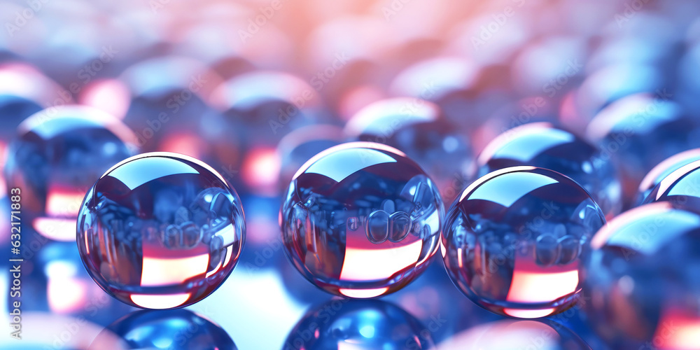 Macro of blue gel balls. Watery polymer hydrogel background. Liquid ...