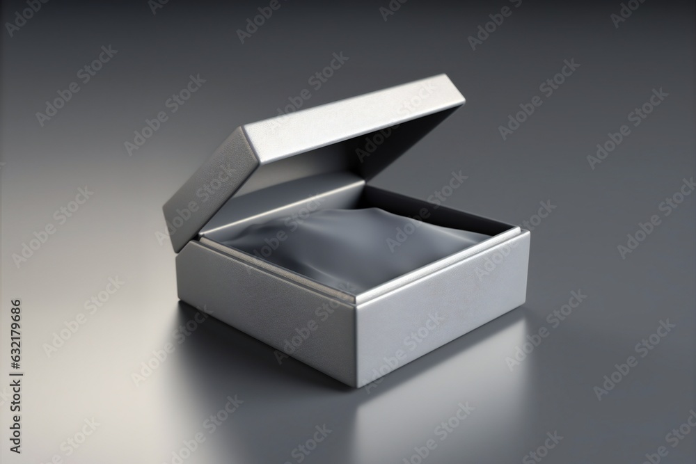 Open empty jewelry box mockup. Template for bijouterie sale ...