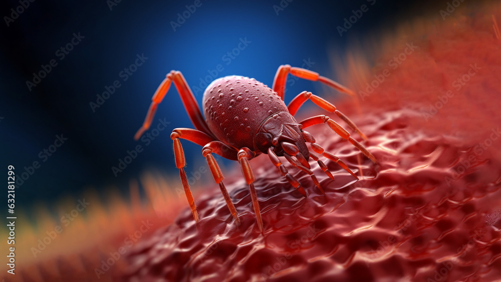 red crab spider, ai, generated, ai generated Stock Illustration | Adobe ...