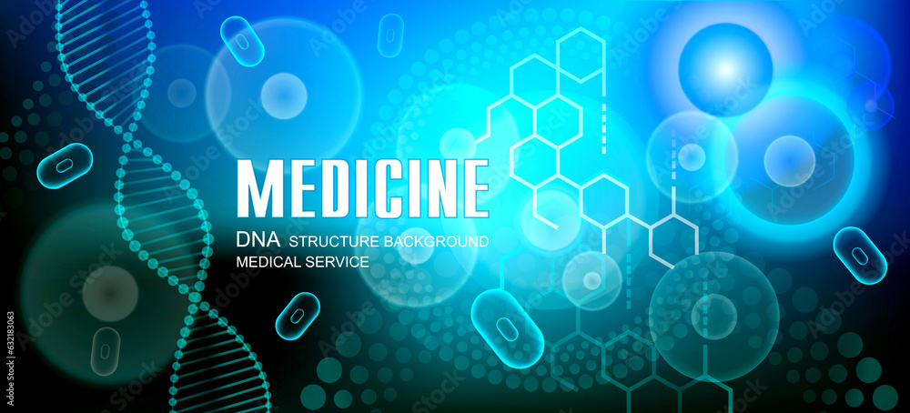 Molecular research DNA background. Molecular structural chain of DNA ...