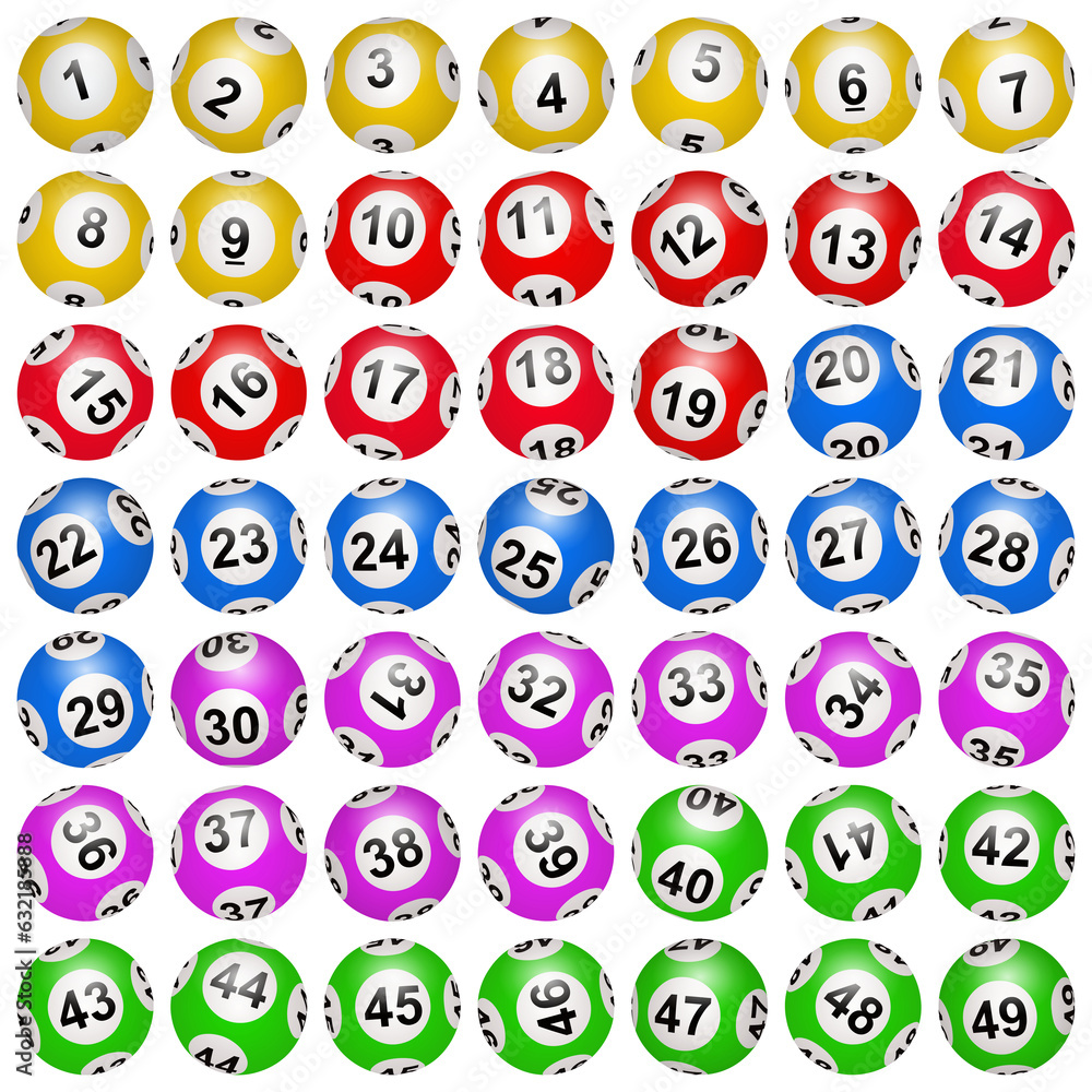 Boules de loto de différentes couleurs en PNG Stock Illustration ...