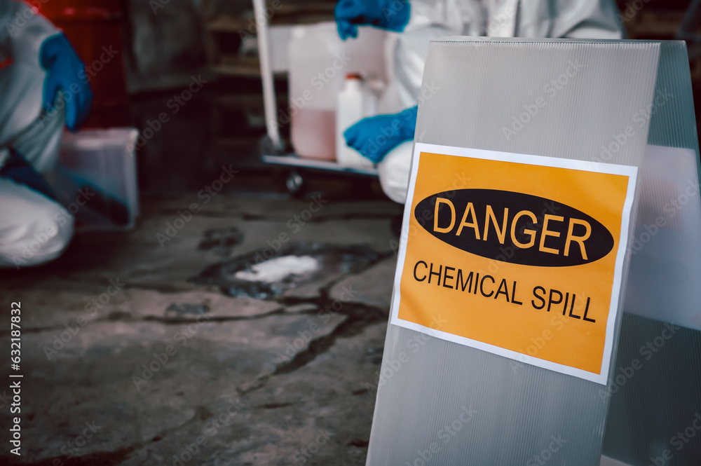 Hazardous Substances Spilled on the Floor, Immediate Cleanup Needed ...