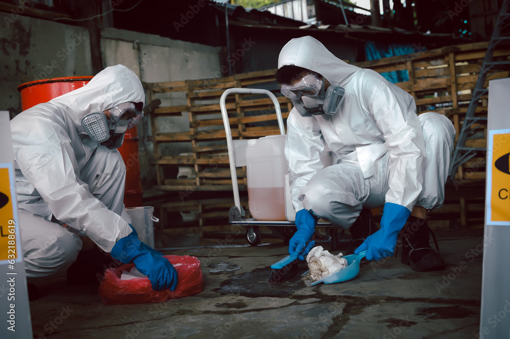 Absorb Spillage, How to Contain Chemical Spill, Part of Steps for ...