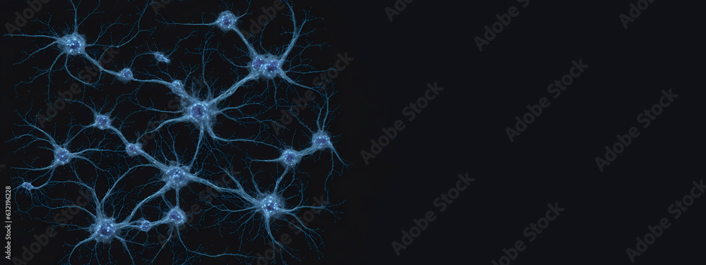 Neuronal network with electrical activity of neuron cells Generative AI ...