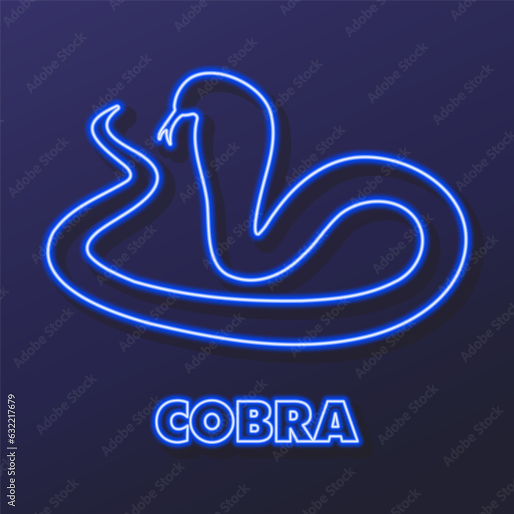 cobra neon sign, modern glowing banner design, colorful modern design ...