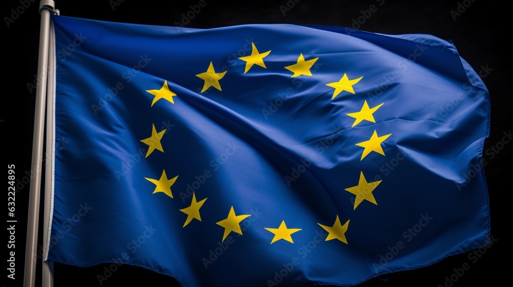 european union, flag, blue background, stars, unity, solidarity ...