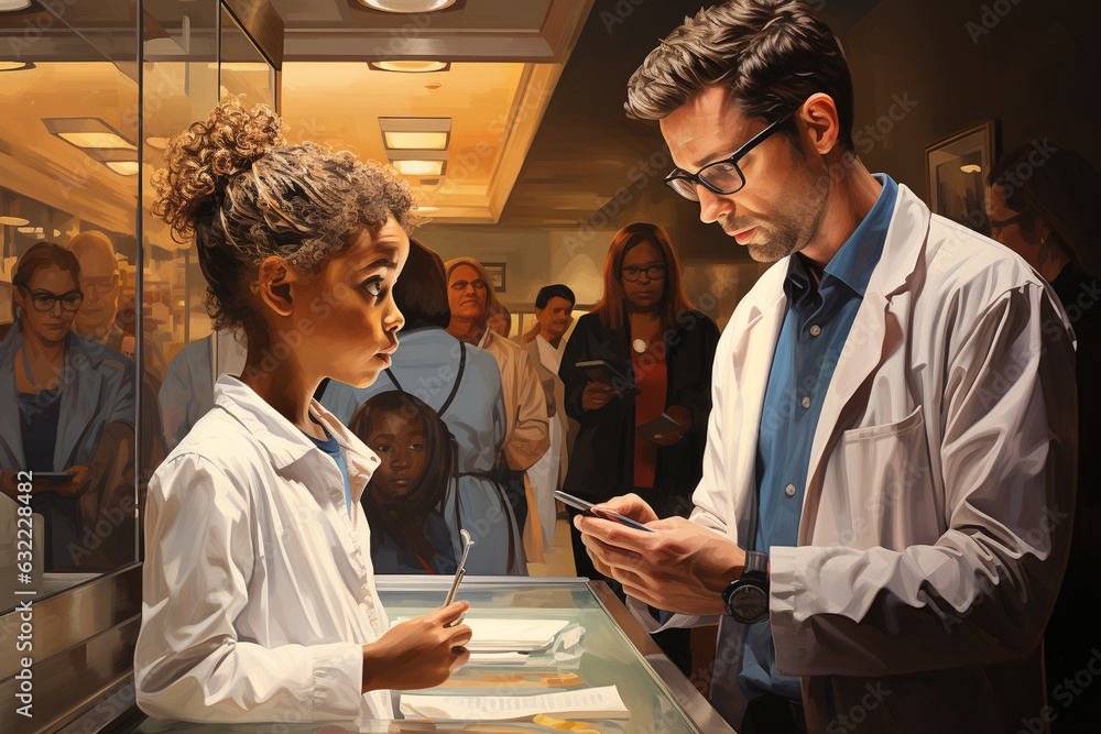 Stockillustratie Waiting Room Support: Capture the moment of parents ...