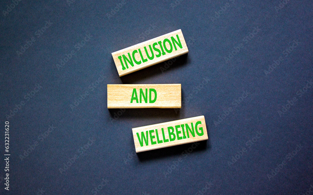 Inclusion and wellbeing symbol. Concept words Inclusion and wellbeing ...