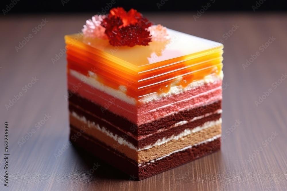 3d printed food layers forming a unique dessert Stock Illustration ...