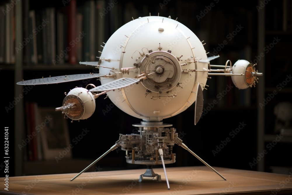 3d printed model of a futuristic space probe Stock Illustration | Adobe ...