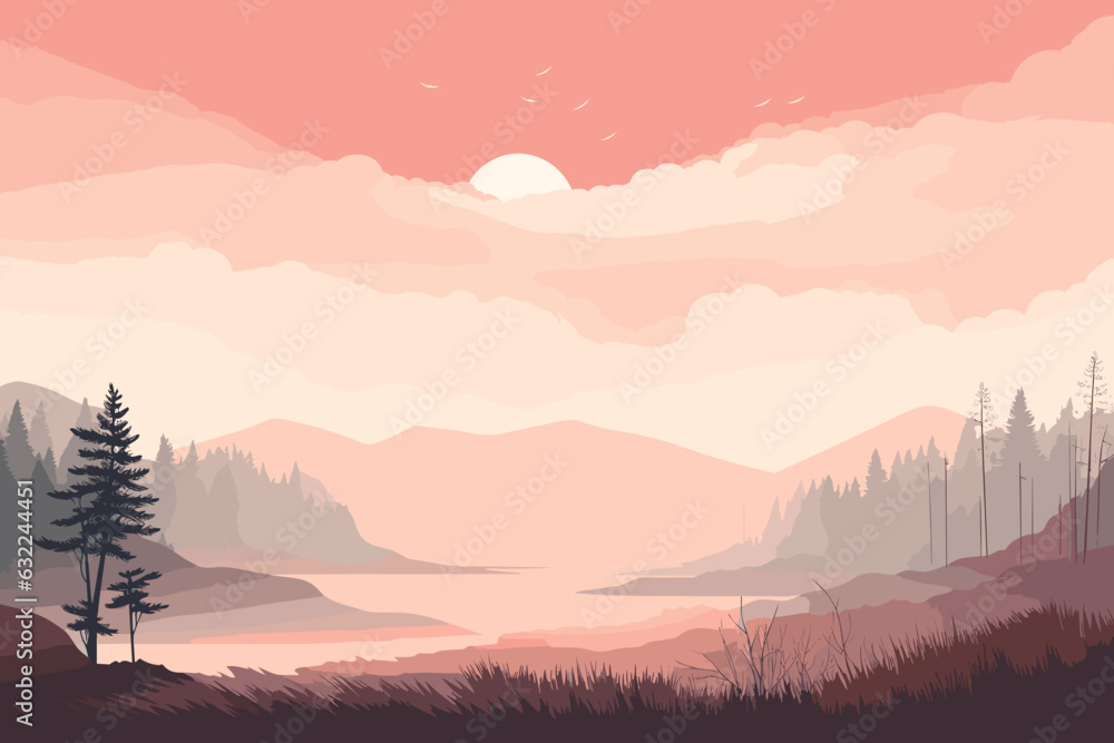 Hand-drawn cartoon Wispy fog flat art Illustrations in minimalist ...