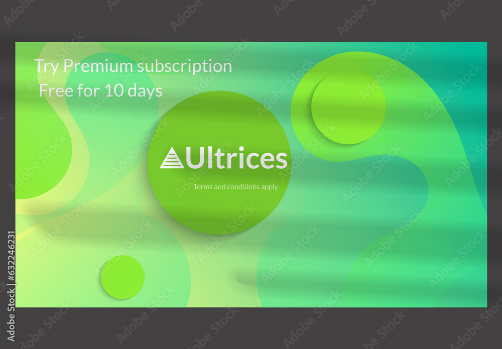 Slideshow Ad Layout with Vanishing Gradient and Paper Cut Shapes Stock ...