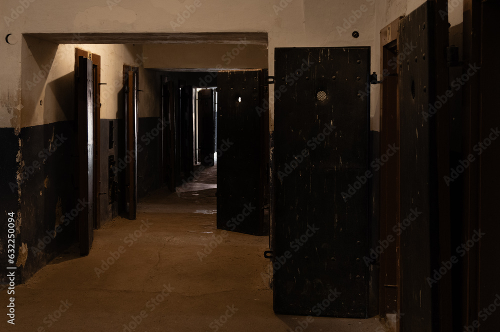 Solitary confinement cells in the Small Fortress, which served as a ...