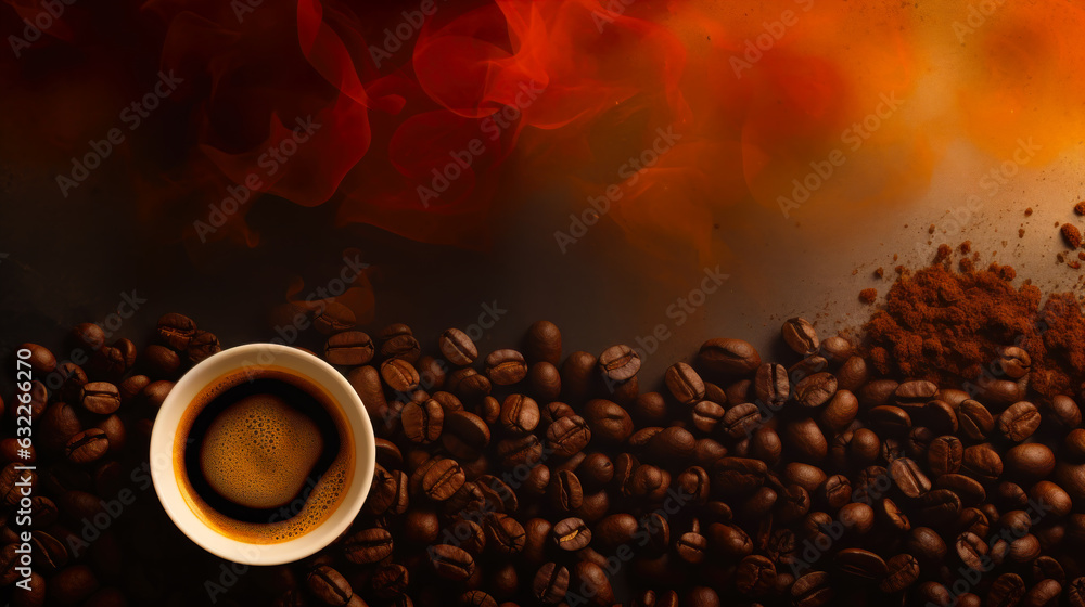 A Strong and Bold Concept with a Dark and Warm Design with a Mug of ...