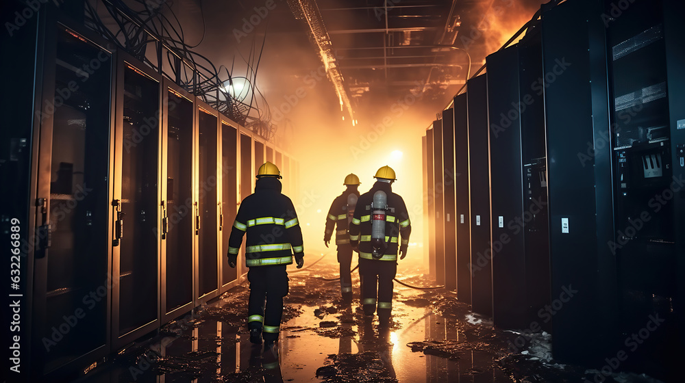 Firefighters Confront Burning Servers and Thick Smoke in Critical Data ...