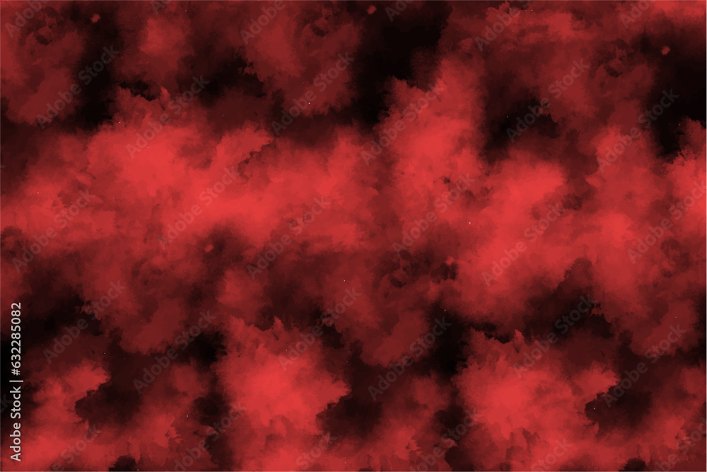 Red splash of color isolated on transparent dark background. Abstract ...