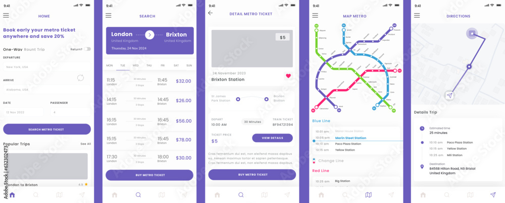 Metro and Subway Transportation, Public Transport, Bus and Train ...